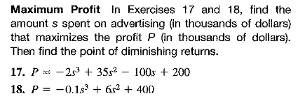 Solved Maximum Profit In Exercises 17 and 18, find the | Chegg.com