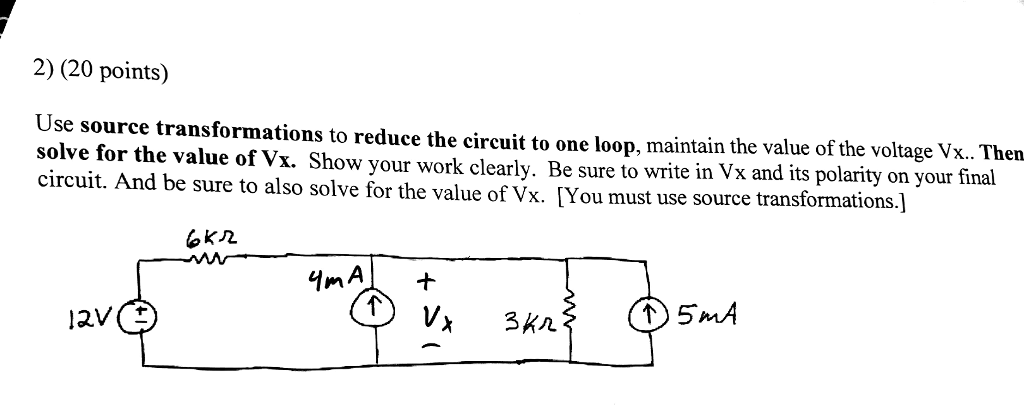 Solved 2 20 Points Use Source Transformations To Reduce