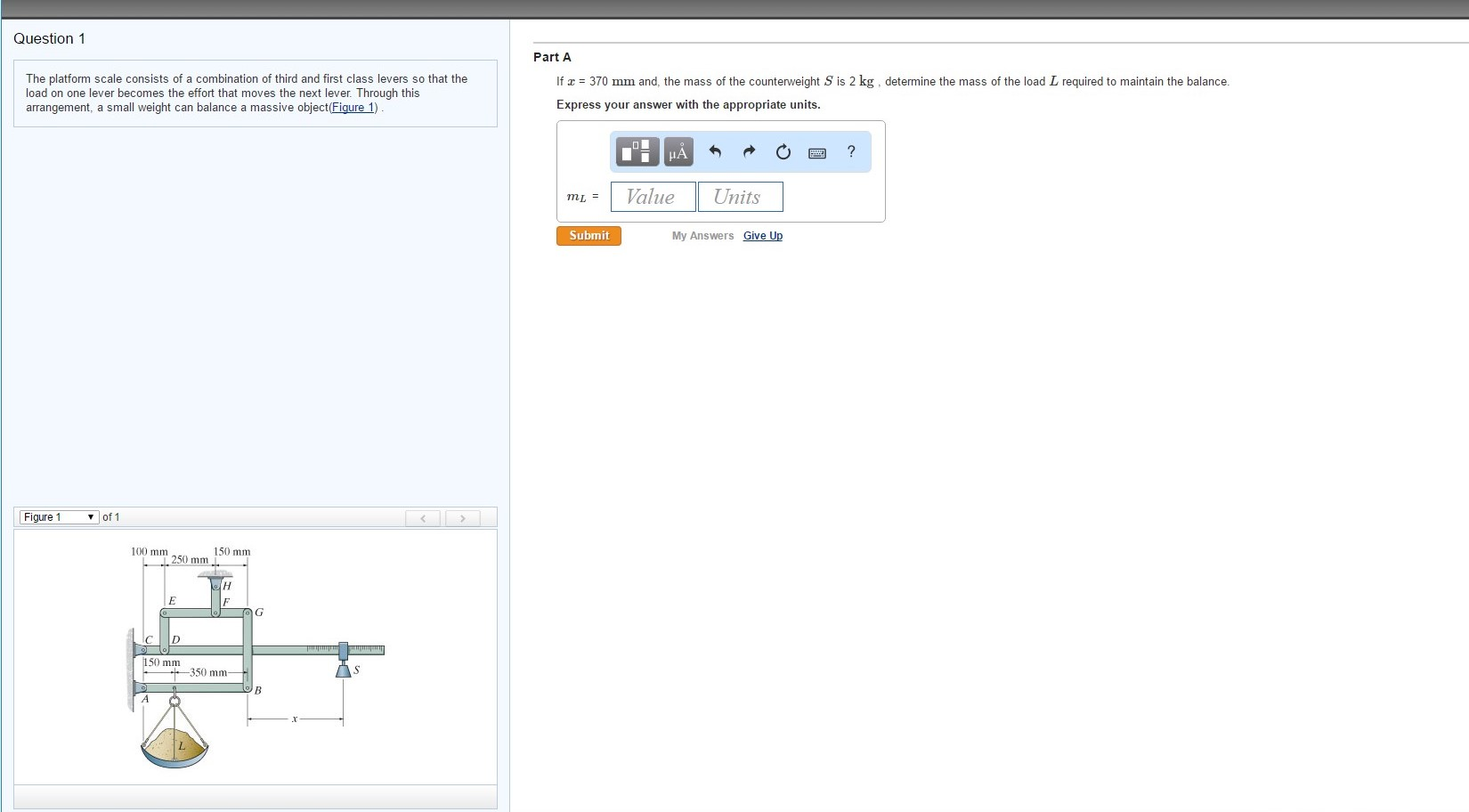 Solved The platform scale consists of a combination of third | Chegg.com