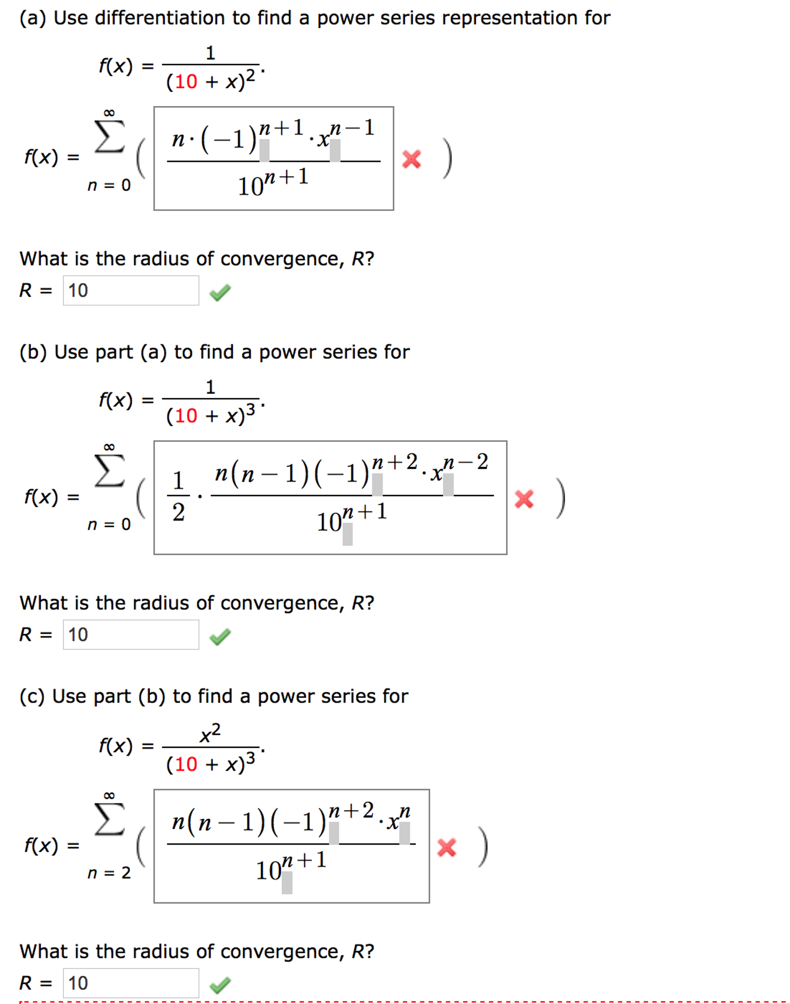 Solved Use differentiation to find a power series | Chegg.com