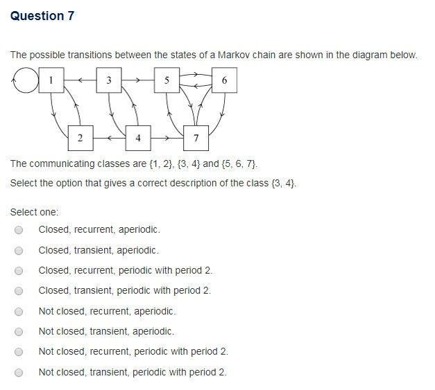 Solved Question 7 The possible transitions between the | Chegg.com