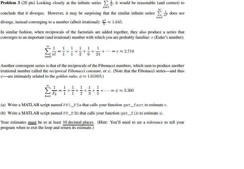 Solved Looking Closely At The Infinite Series Summation N 1