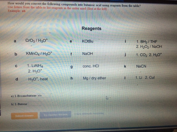 Solved How would you convert the following compounds into | Chegg.com