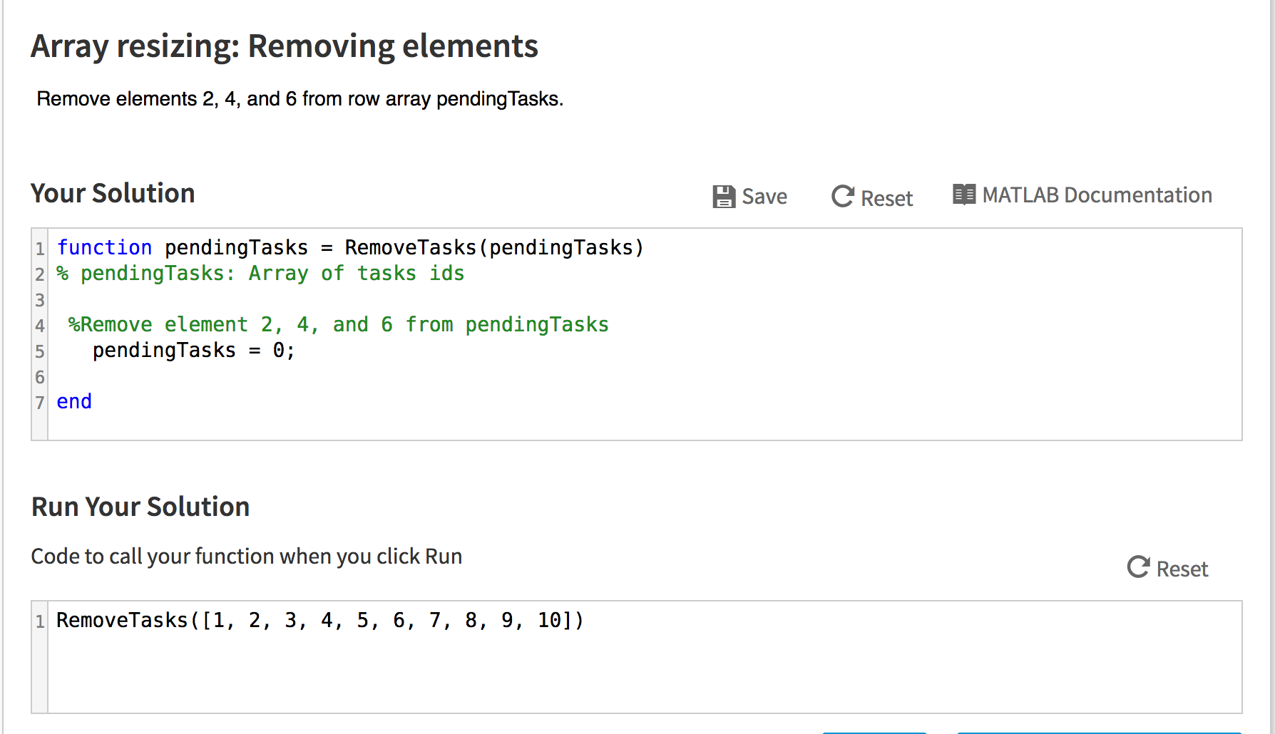 Solved Remove elements 2, 4, and 6 from row array pending | Chegg.com