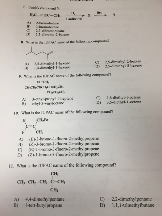 Solved Identify compound Y. 2-bromobutane 3-bromobutane | Chegg.com