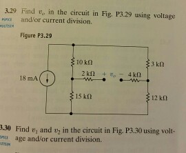 Solved 3.29 Find vo in the circuit in Fig, P3.29 using | Chegg.com