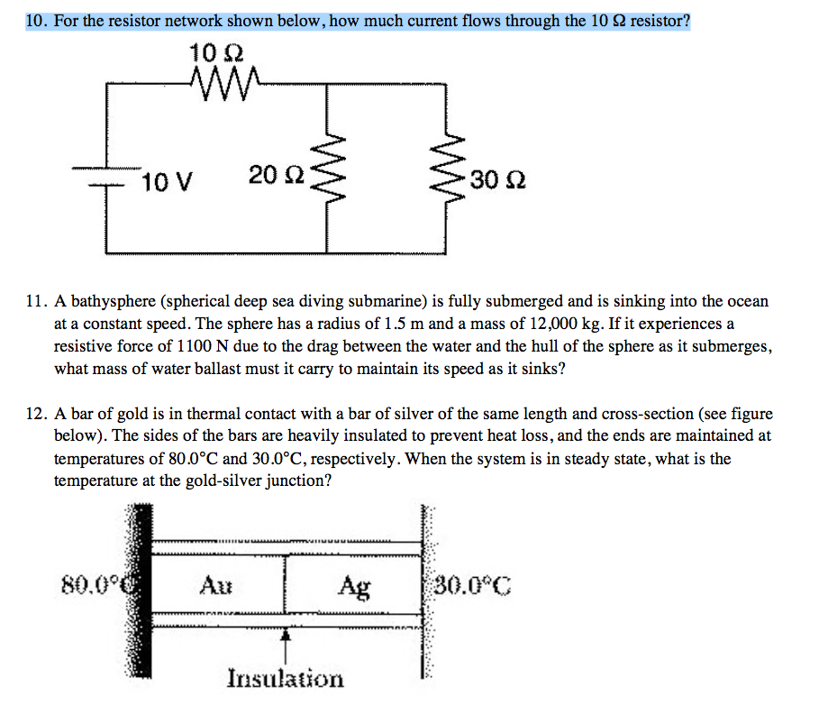 Solved For The Resistor Network Shown Below How Much