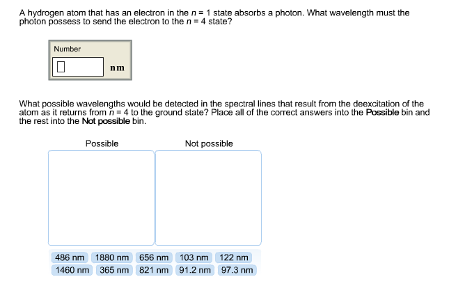 Solved A Hydrogen Atom That Has An Electron In The N 1