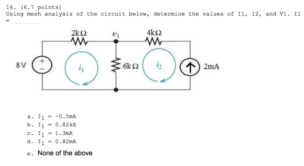 Solved Using mesh analysis of the circuit below, determine | Chegg.com