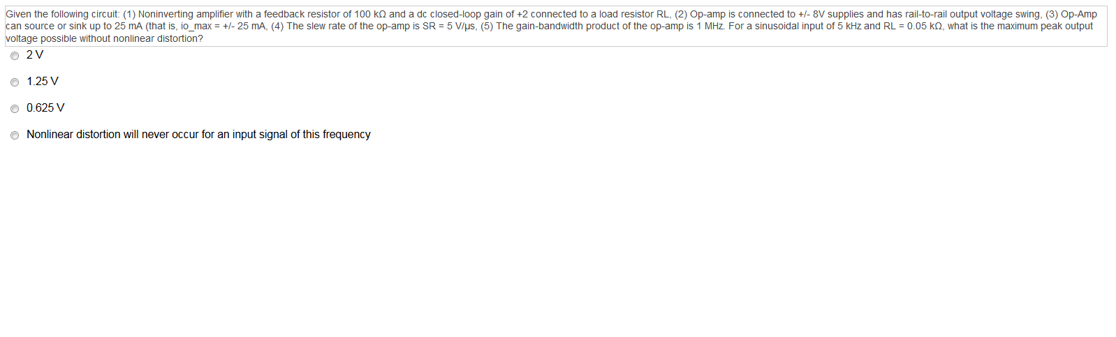 Solved Given the following circuit: (1) Noninverting | Chegg.com