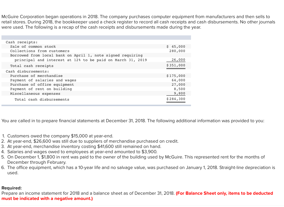 Solved McGuire Corporation began operations in 2018. The | Chegg.com Solved McGuire Corporation began operations in 2018. The | Chegg.com