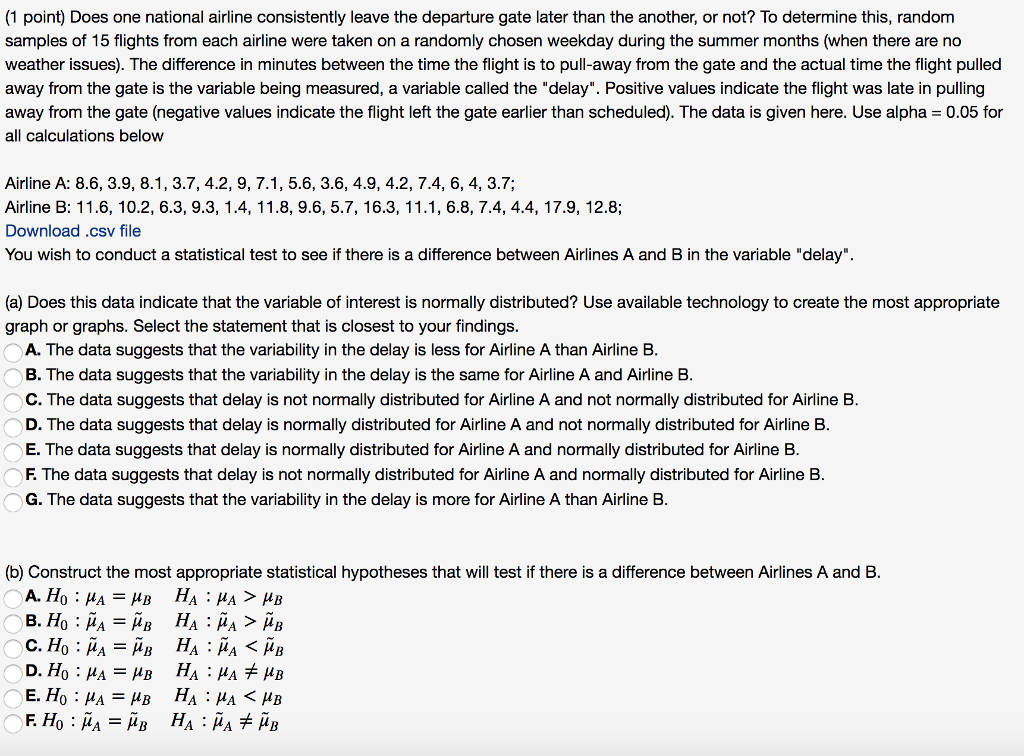 Solved 1 Point Does One National Airline Consistently Chegg Solved 1 Point Does One National Airline Consistently Chegg