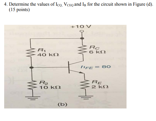 Solved 4. Determine the values of Ico. VcEQ and Is for the | Chegg.com