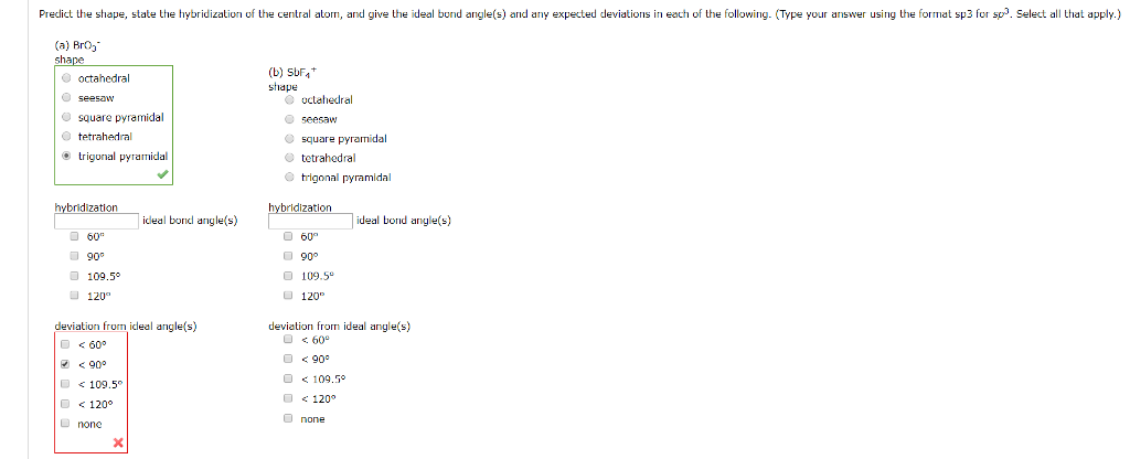 Solved Predict the shape, state the hybridization of the | Chegg.com