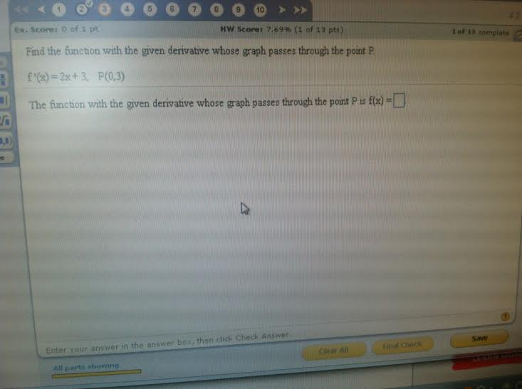 Solved Find the function with the given derivative whose | Chegg.com