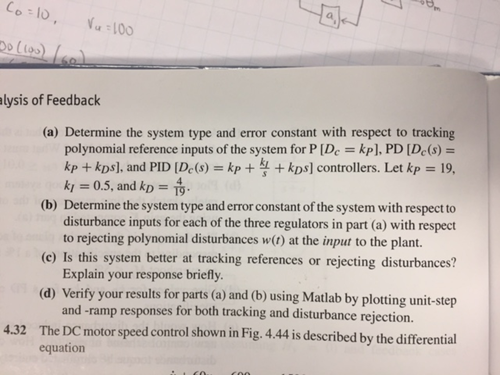 Determine the system type and error constant with | Chegg.com