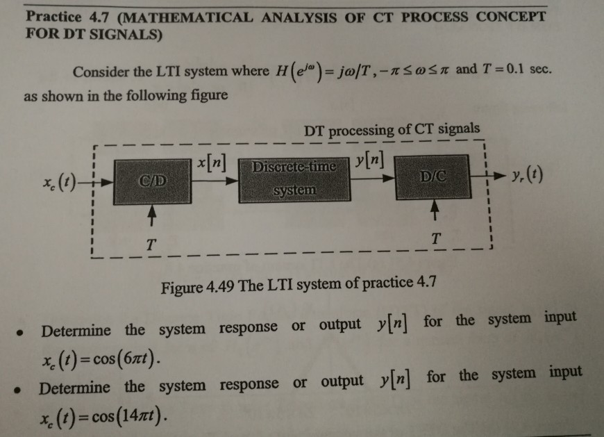 Solved Practice 4.7 (MATHEMATICAL ANALYSIS OF CT PROCESS | Chegg.com