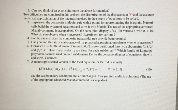 Solved 4 Least squares finite element method I40ptsl | Chegg.com