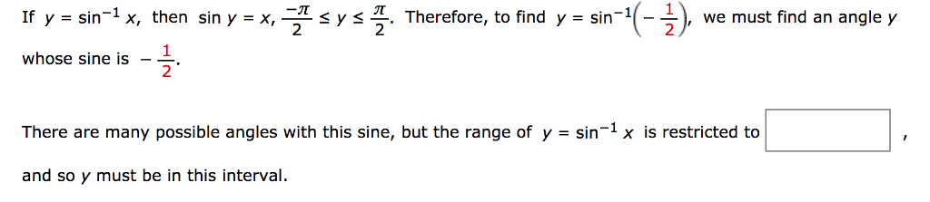 Solved If y = sin-1 x, then sin y-x,-π ys 즐 Therefore, to | Chegg.com