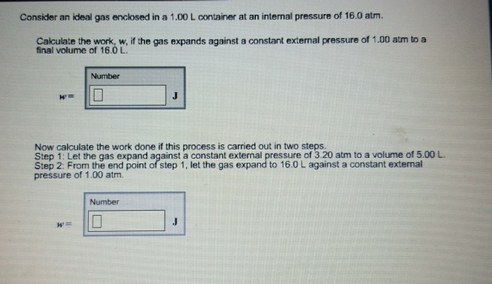 Solved Consider an ideal gas enclosed in a 1.00 L container | Chegg.com