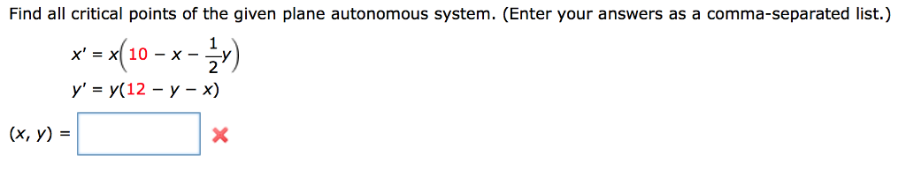 Solved Find all critical points of the given plane | Chegg.com