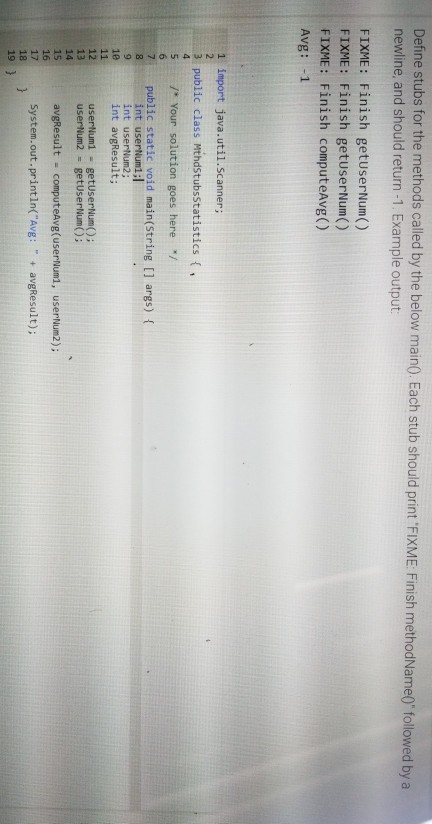 Solved Define stubs for the methods called by the below | Chegg.com