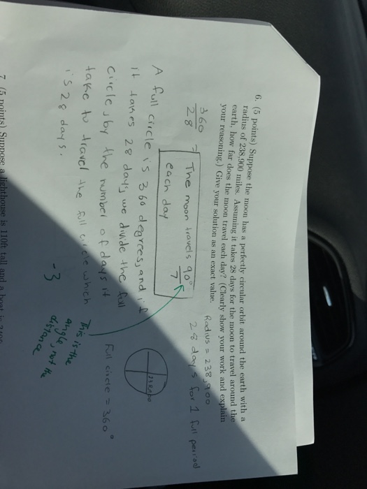 Solved Suppose the moon has a perfectly circular orbit | Chegg.com