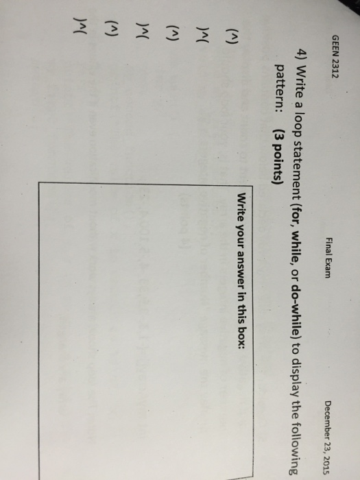 Solved Write a loop statement (for, while, or do-while) to | Chegg.com