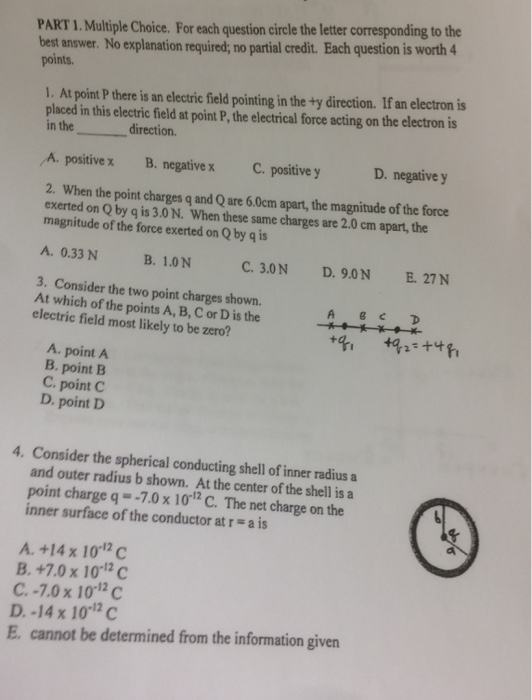 Solved Multiple Choice. For each question circle the letter | Chegg.com