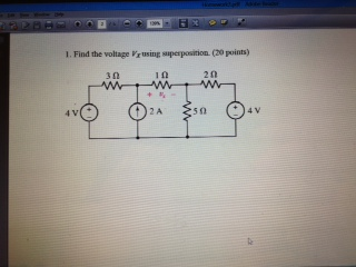 Solved Find the voltage Vx using superposition. | Chegg.com