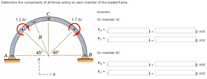 Solved Determine the components of all forces acting on each | Chegg.com
