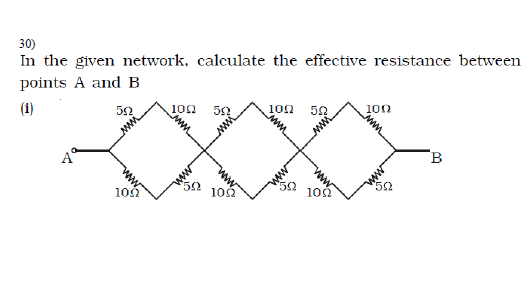Solved 30) In the given network. calculate the effective | Chegg.com