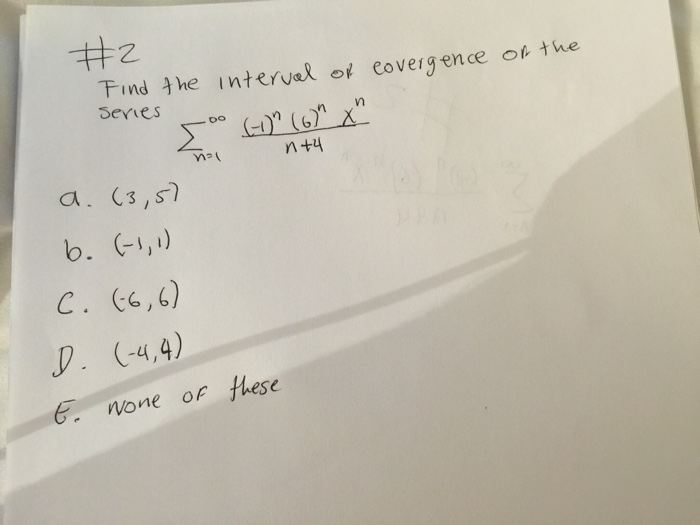 Solved Find the interval of convergence of the series | Chegg.com