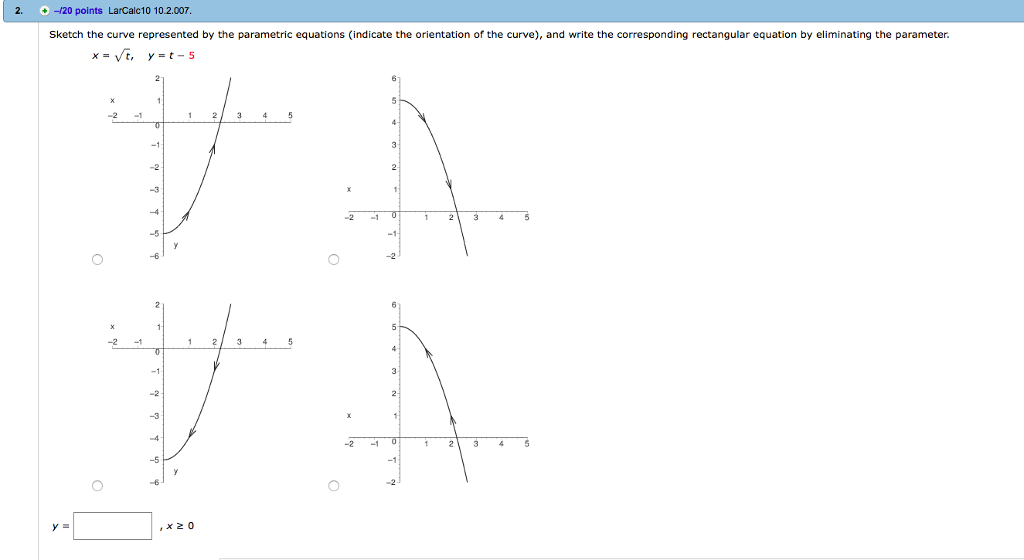 Solved Sketch The Curve Represented By The Parametric