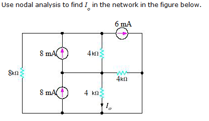 Solved Use nodal analysis to find I0 in the network in the | Chegg.com
