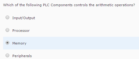 Solved Which of the following PLC Components controls the | Chegg.com