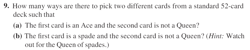 Solved How many ways are there to pick two different cards | Chegg.com