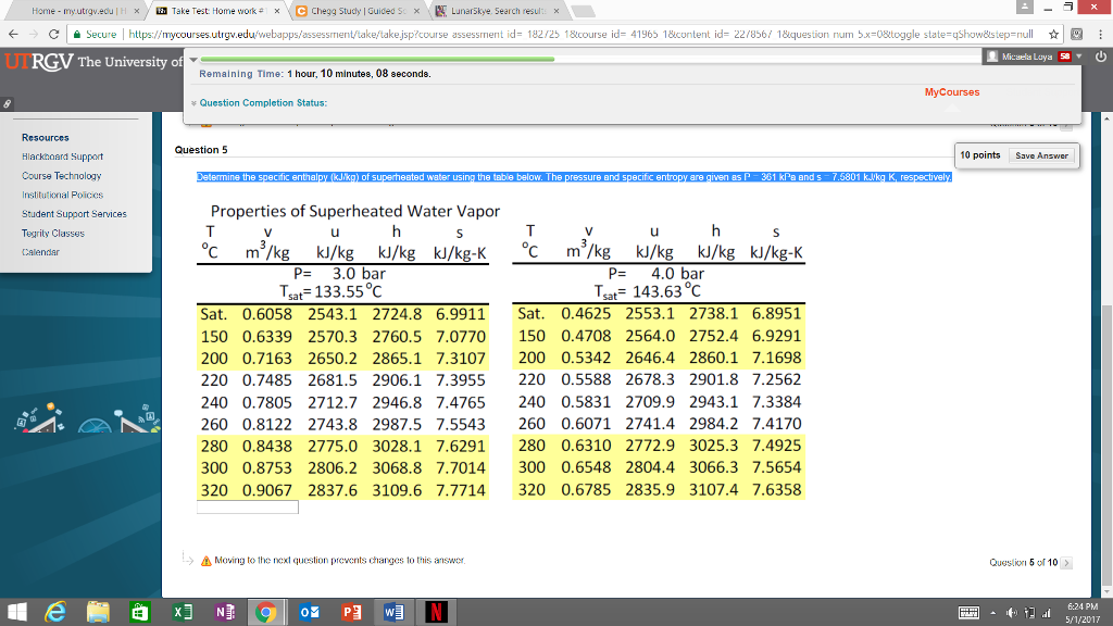 Solved Determine the specific enthalpy (kJ/kg) of | Chegg.com