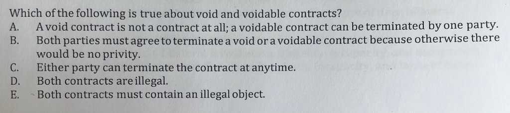 Solved Which of the following is true about void and | Chegg.com
