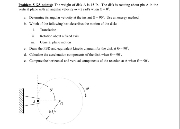 Solved The weight of disk A is 15 lb. The disk is rotating | Chegg.com