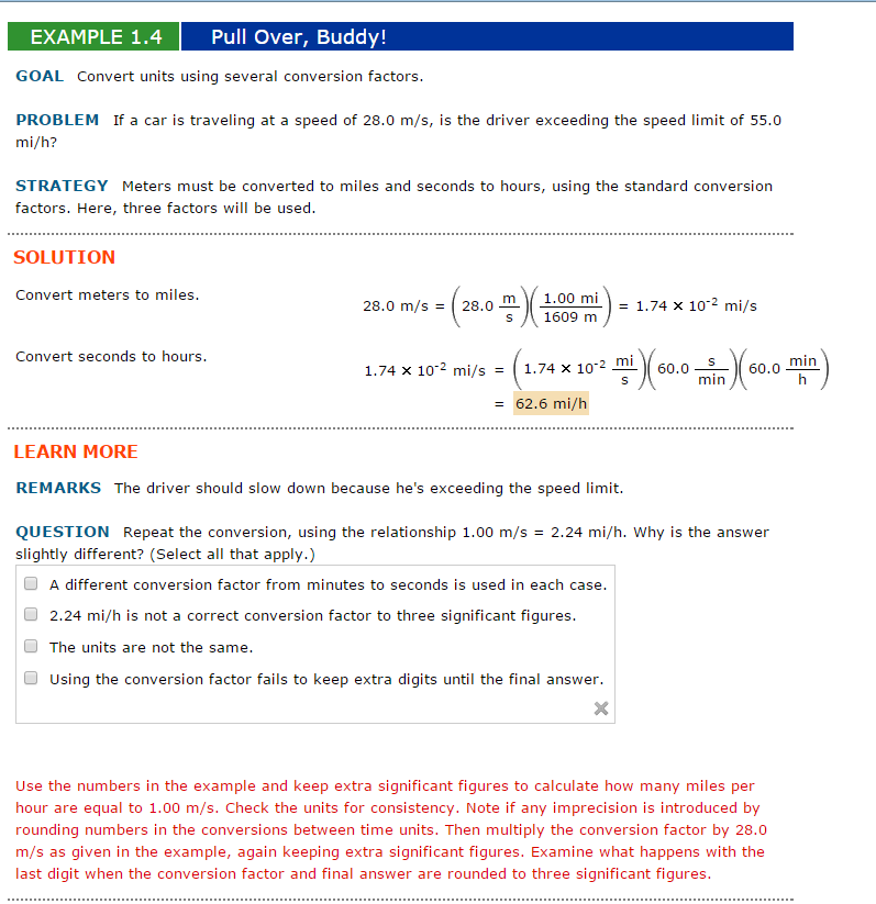 Solved Conversion physics problem. Can someone explain the | Chegg.com