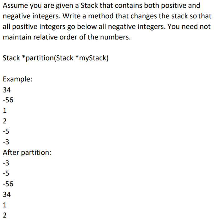 Solved Assume you are given a Stack that contains both | Chegg.com