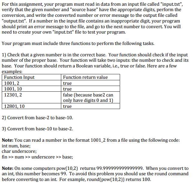 Solved For This Assignment Your Program Must Read In Data 