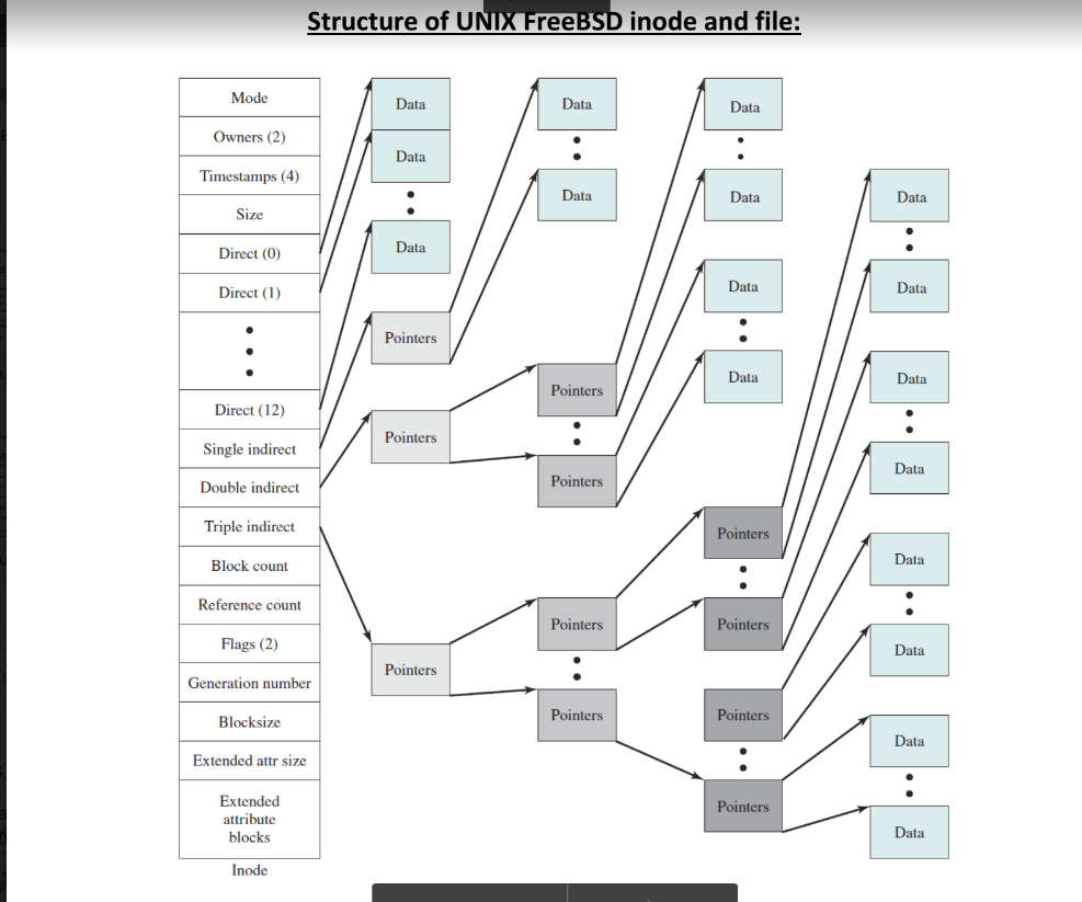 Solved Structure Of Unix Freebsd Inode And File Consider
