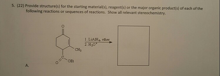 Solved Provide structures for the starting materials, | Chegg.com