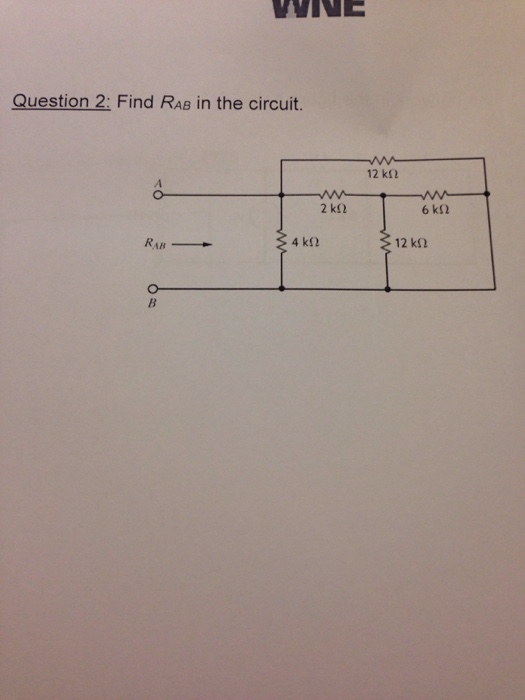 Solved Find RAB in the circuit. | Chegg.com