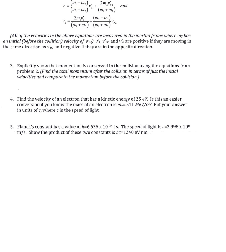 Solved Explicitly show that momentum is conserved in the | Chegg.com