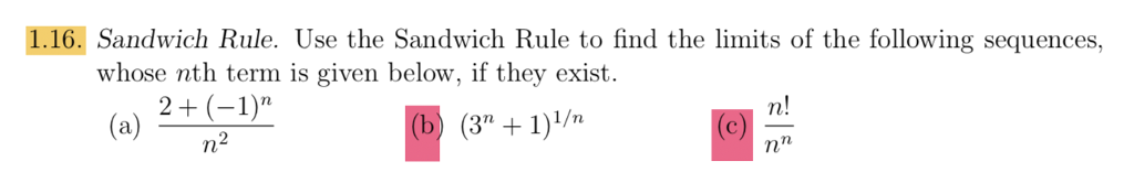 Solved 1.16.Sandwich Rule. Use the Sandwich Rule to find the | Chegg.com