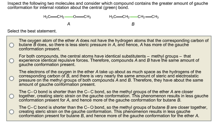 Solved Inspect the following two molecules and consider | Chegg.com