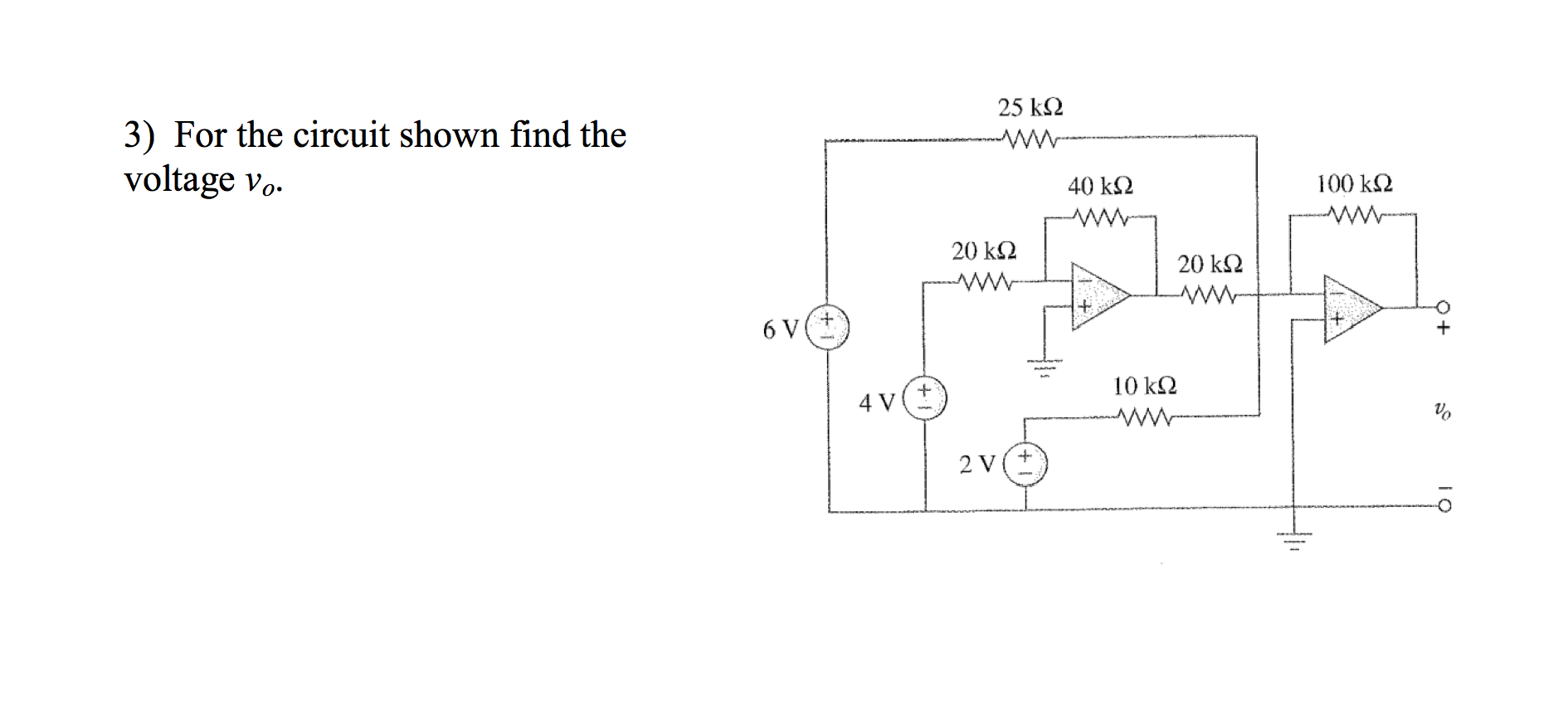 Solved For the circuit shown find the voltage v0. | Chegg.com